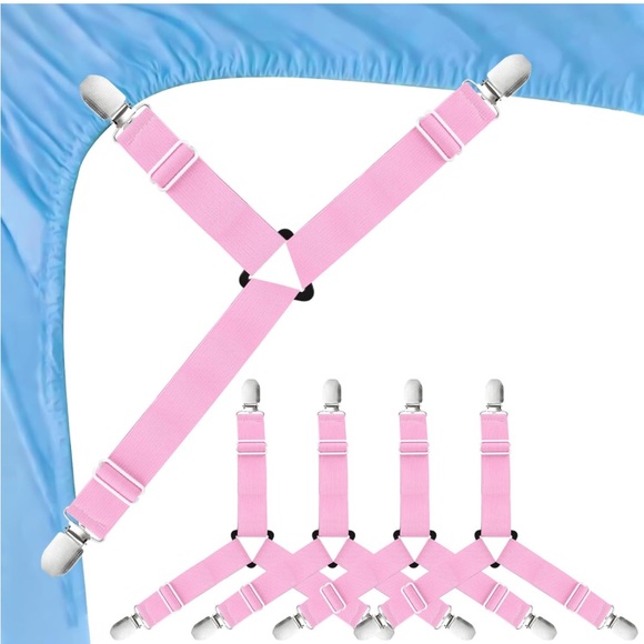 Bedding | 4 Pack Adjustable Bed Sheet Straps Fasteners Clips For ...